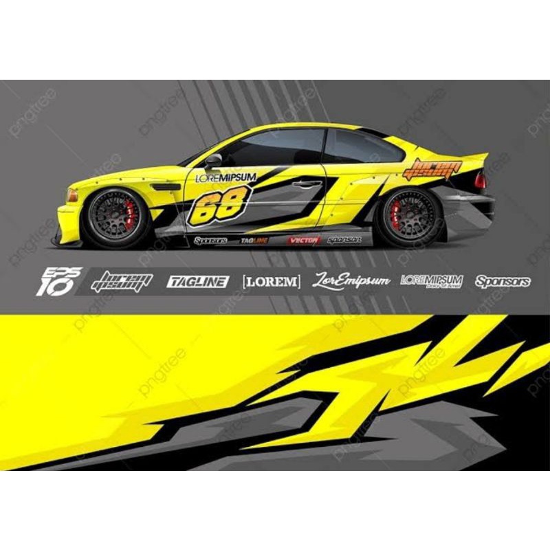 Jual Cutting Sticker striping mobil racing sport simple keren stiker ... Jual Cutting Sticker striping mobil racing sport simple keren stiker ...