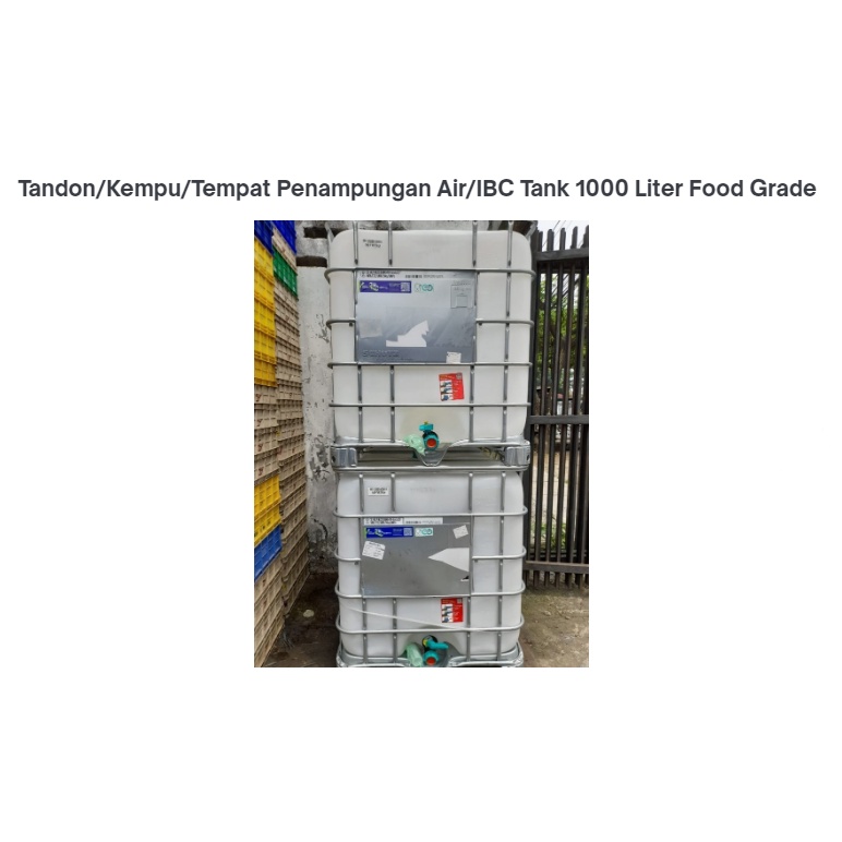 Jual Tank IBC 1000 Liter Tengki IBC Kempu Tandon Air Toren IBC Kempu ...