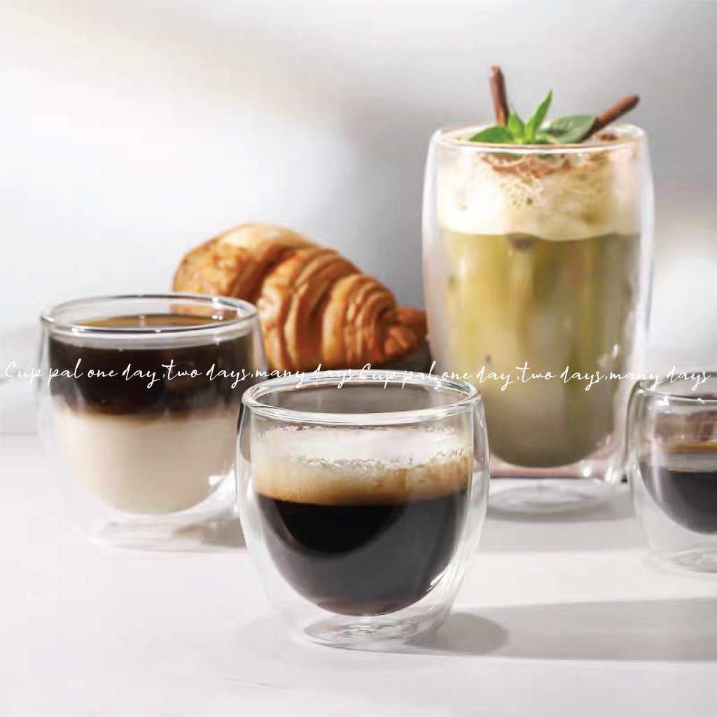 Jual Gelas Aesthetic Ins Gelas Kopi Teh Jus Juice Anti Panas 2 Lapis Kaca | Shopee Indonesia