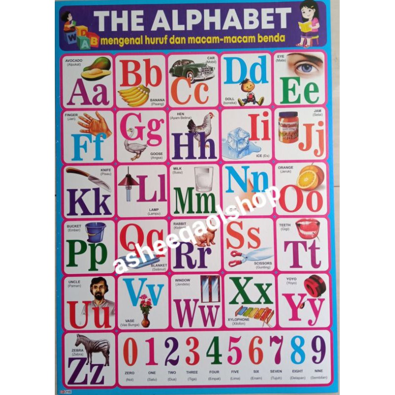 Jual Poster Edukasi THE ALPHABET HURUF / MURAH..!! | Shopee Indonesia