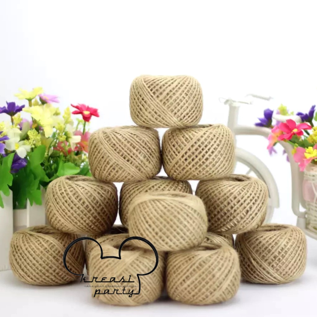 Jual Tali Rami 100 meter / Hemp Rope Vintage / Tali Goni Per Roll 100 ...