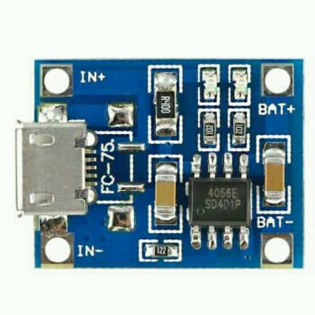 Jual modul charger tp 4056 modul ces batre baterai type 18650 3.7 v ...