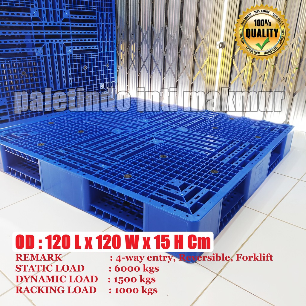 Jual Palet Plastik Double Side 120 x 120 x 15 Cm Indonesia|Shopee Indonesia