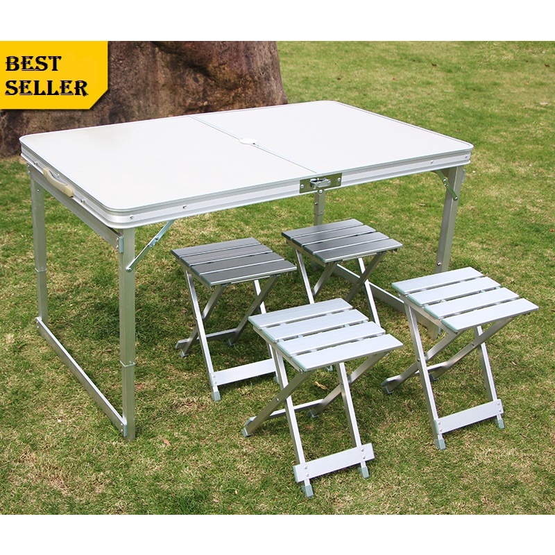 Jual Meja Kursi Lipat Aluminium Portable Indonesia|Shopee Indonesia