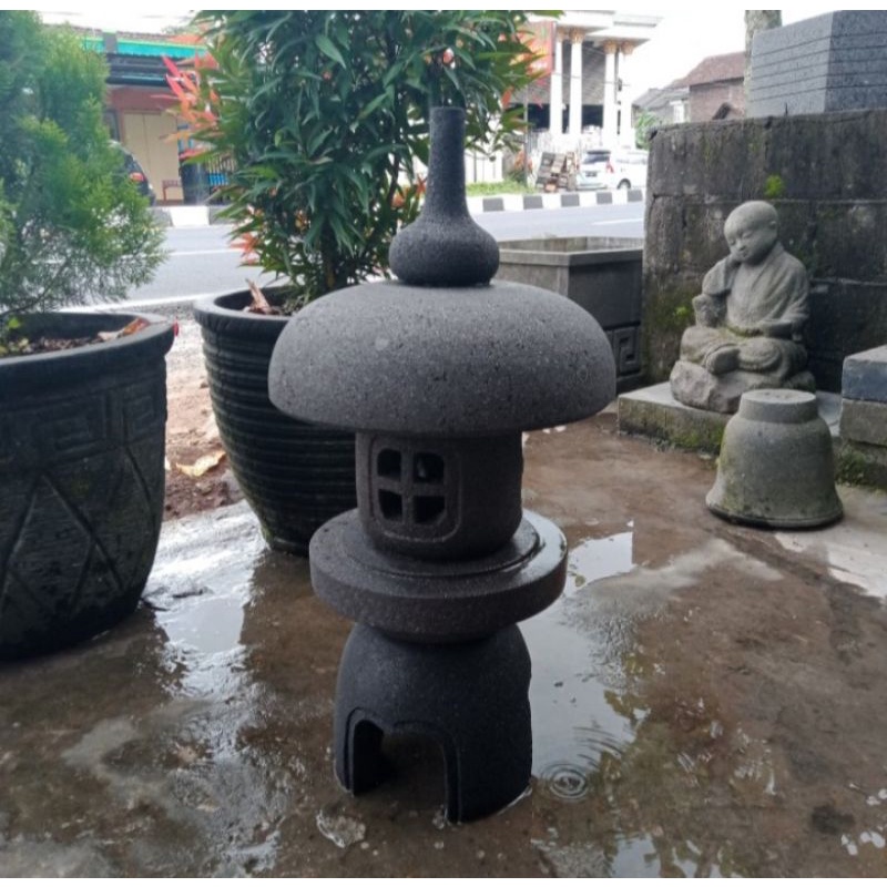 Jual Lampu taman bulat batu asli merapi | Shopee Indonesia