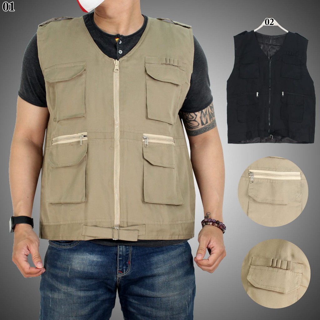 glapunk cloth/ rompi pria/ rompi lapangan/ rompi mancing/ rompi proyek ...