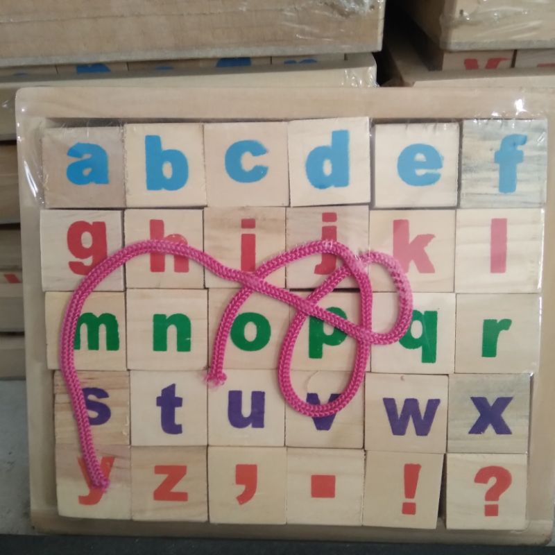 Jual MERONCE HURUF / MERONCE ABJAD / MAINAN EDUKATIF / MAINAN KAYU ...