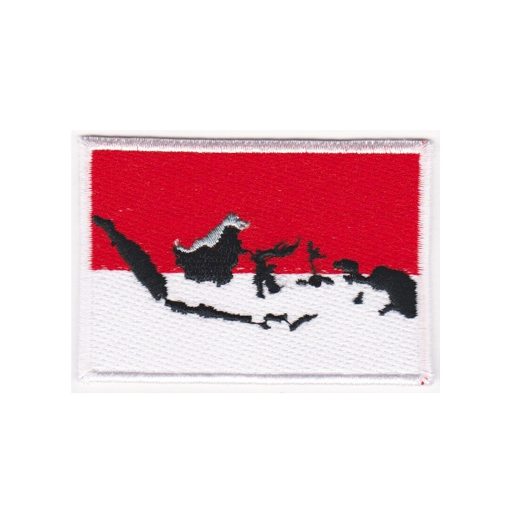 Jual Emblem Bendera Peta Indonesia Patch Flag Map Bordir Tugas Negara ...
