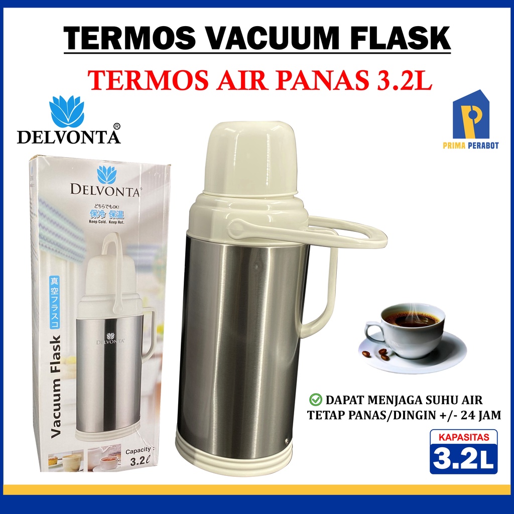 Jual Delvonta Termos Vacuum Flask Termos Air Panas Kapasitas Besar 3.2 ...