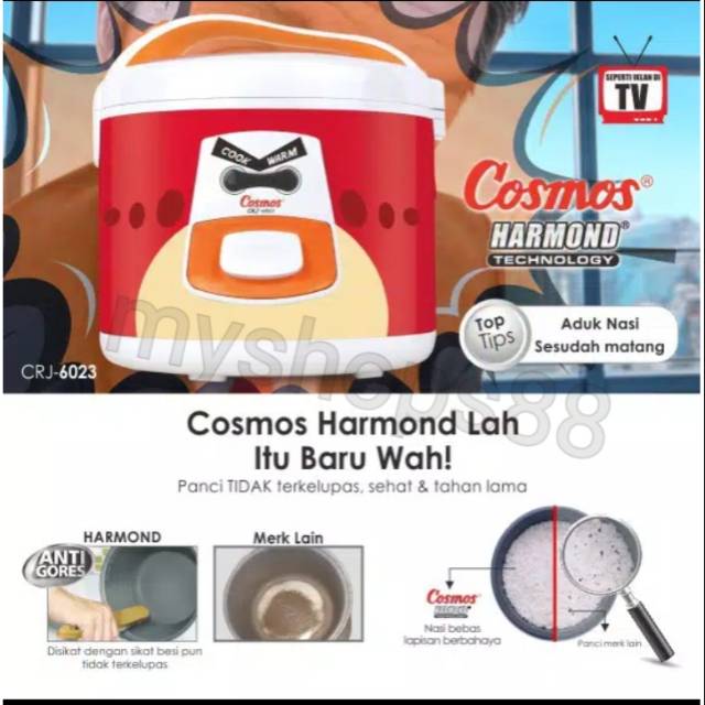 Jual Cosmos Harmond CRJ-6023 N - Rice Cooker 2 L | Shopee Indonesia