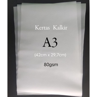 Jual Kertas Kalkir / Kertas transparan A4,F4,A3 80gsm | Shopee Indonesia