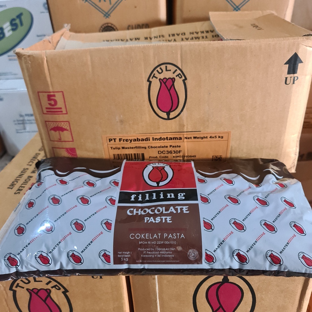 Jual Tulip chocolate master filling 5kg - selai coklat pasta 5 kg ...