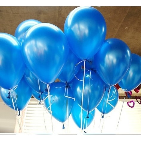 Jual Balon Metalik Biru Muda - 25pcs/pak (Karet Tebal) | Shopee Indonesia