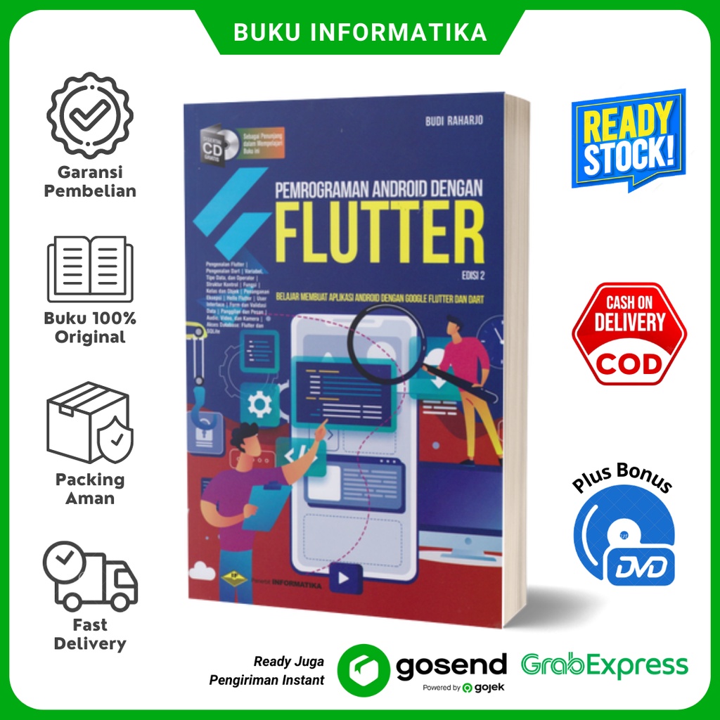 Jual Buku Pemrograman Android Dengan Flutter Edisi 2 + Bonus CD | Shopee Indonesia