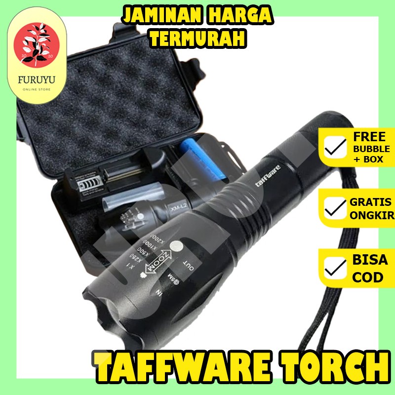 Jual Paket Lengkap Talfware Taffware Torch Senter Saku Swat Led Police ...