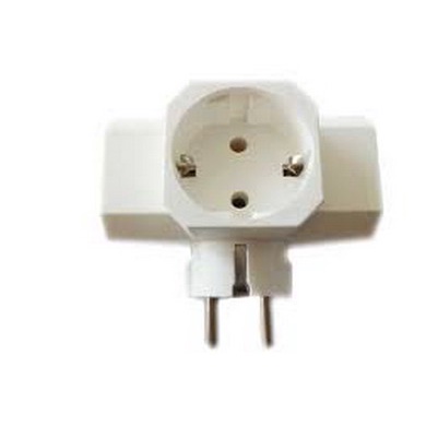 Jual Steker T Arde 3 Arah (3-Way Adapter Plug With Earth) Broco 13830 ...