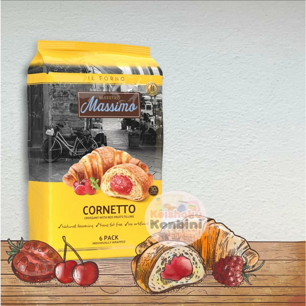 Jual Maestro Massimo Cornetto Red Fruits Filling / snack italy / snack ...
