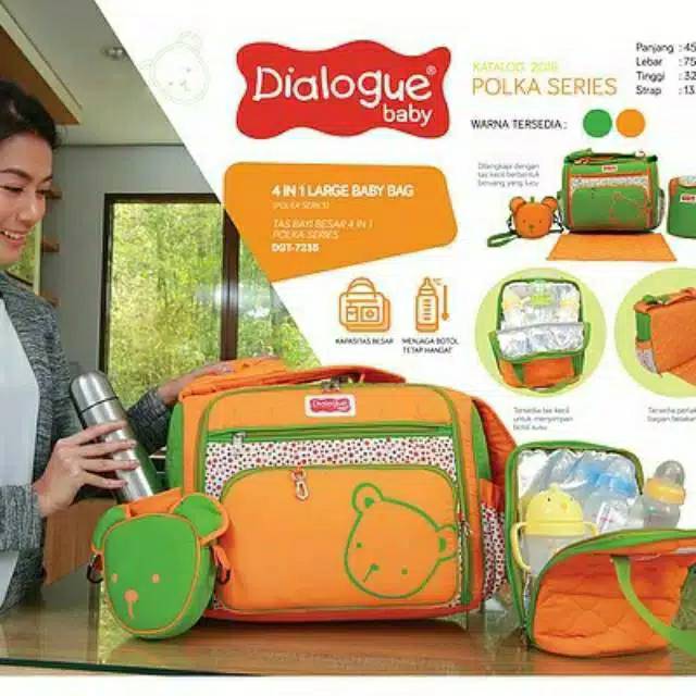 Jual Dialogue Baby Tas Besar Bayi 4in1 Polka Large Baby Bag DGT7235 ...