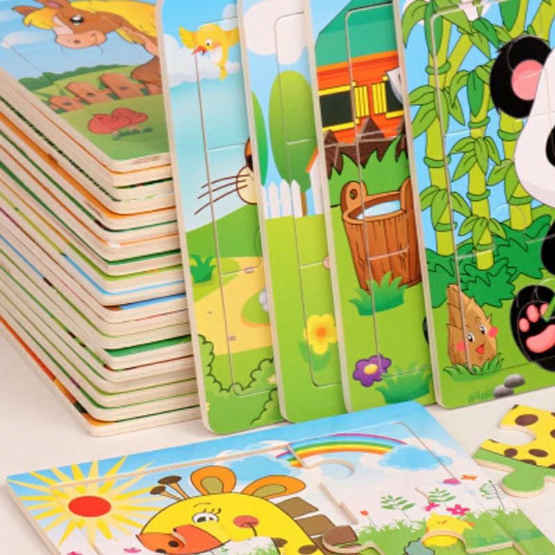 Jual Jigsaw Wooden Puzzle Kayu Dengan Background 9 Kepingan - 15 cm x ...