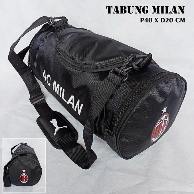 Jual TAS TABUNG SPORTBAG SPORTY AC MILAN (SALE) | Shopee Indonesia