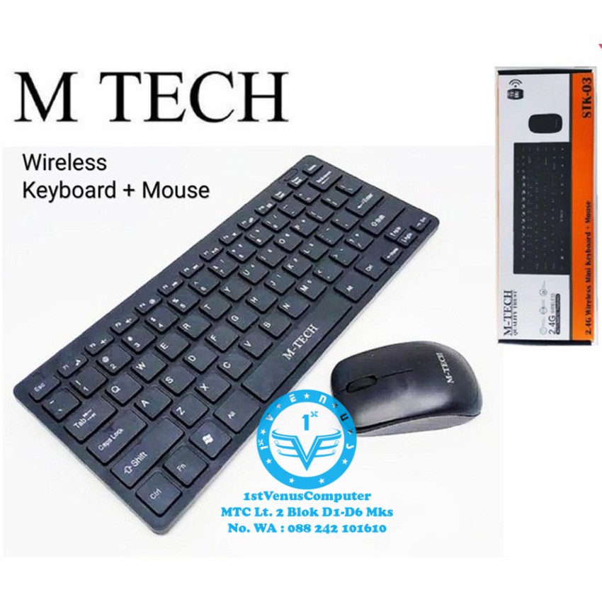 Jual KEYBOARD MINI MULTI+MOUSE WIRELESS M-TECH COMBO STK-03 / KB+MS ...