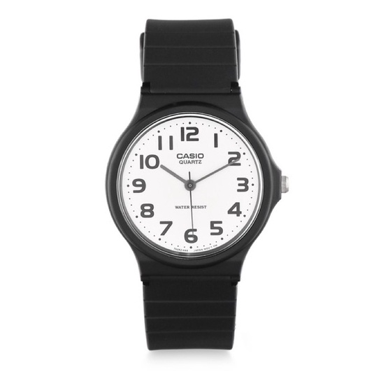 Jual JAM TANGAN CASIO MQ24 ORIGINAL (White font black) | Shopee Indonesia