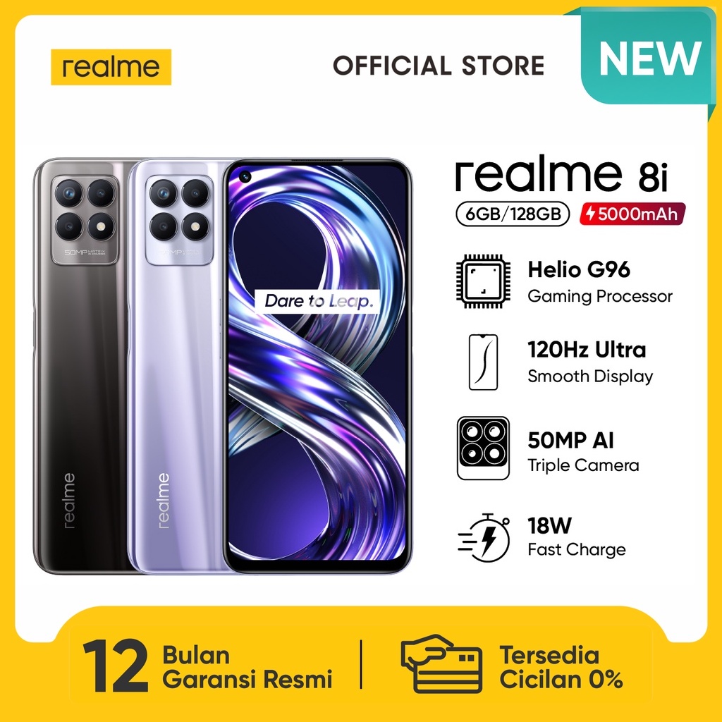 Jual HP realme 8i 6/128GB [HelioG96, 5000mAh Mega Battery, 50MP AI ...
