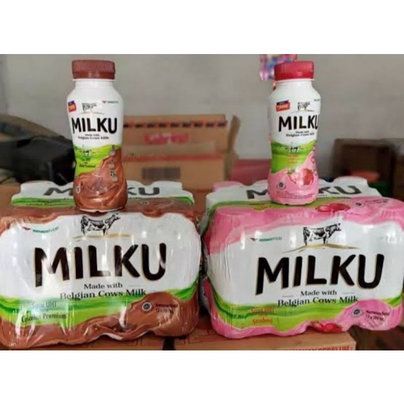 Jual Milku Coklat/Strawberry 200Mlx12 1pack | Shopee Indonesia