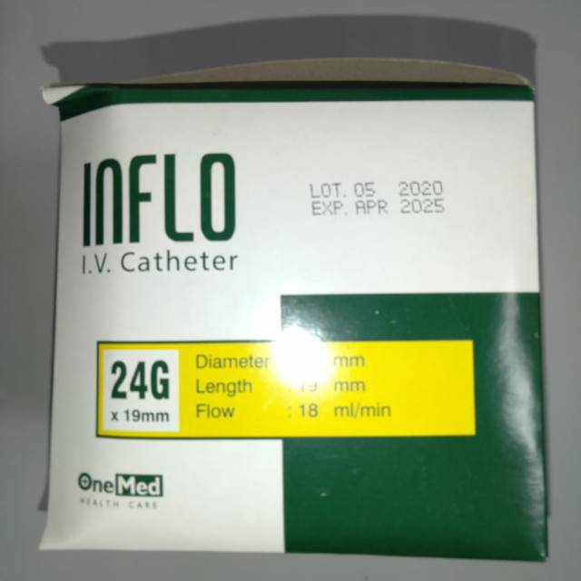 Jual IV CATHETER | INFLO 24G | ONEMED | Shopee Indonesia