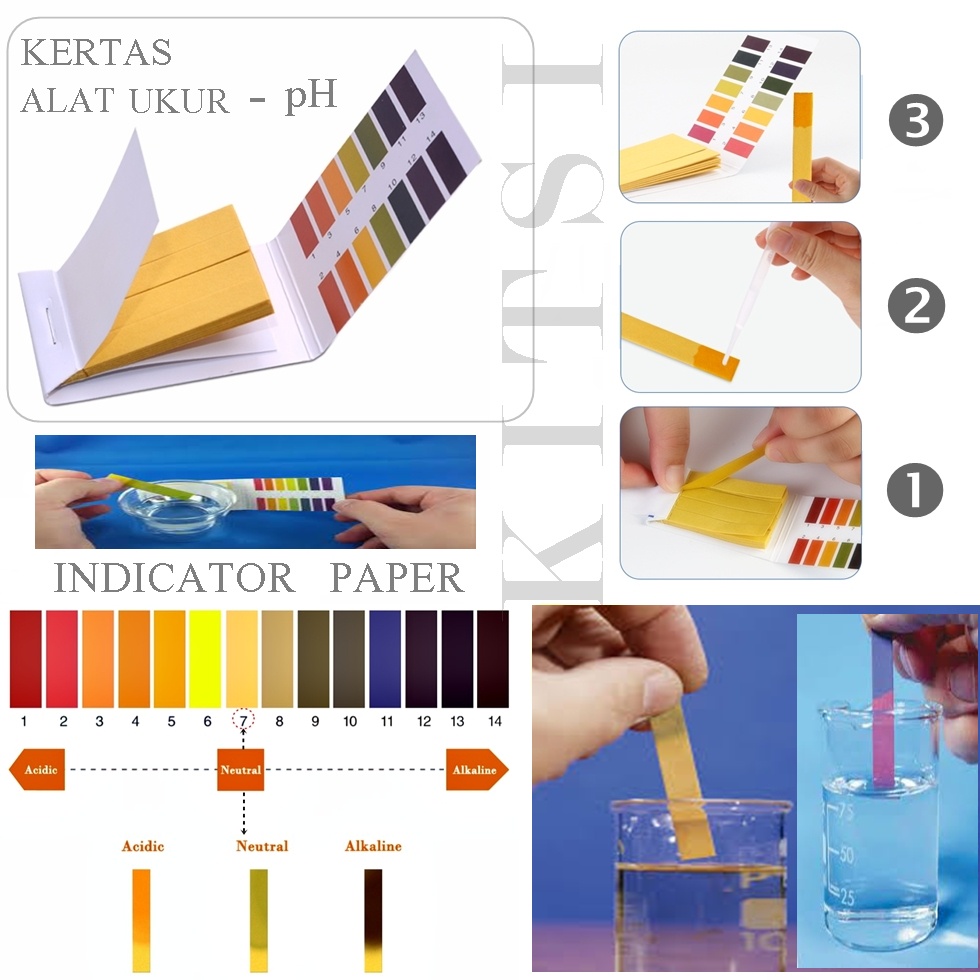 Jual KERTAS LAKMUS INDIKATOR pH 1-14 Universal Indicator Paper / ALAT ...
