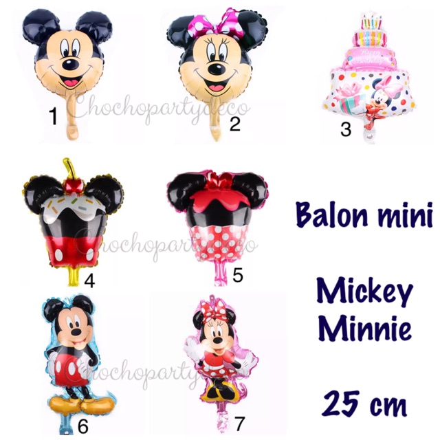 Jual Balon Mickey Minnie - balon mickey mini - balon minnie mini ...