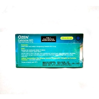 Jual Ozen Cetirizine 10mg / 1 Blister / 10 Tablet / Alergi | Shopee ...