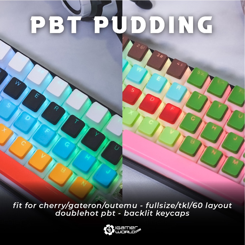 Jual Keycaps Pudding 108 PBT for Mechanical Keyboard | Shopee Indonesia