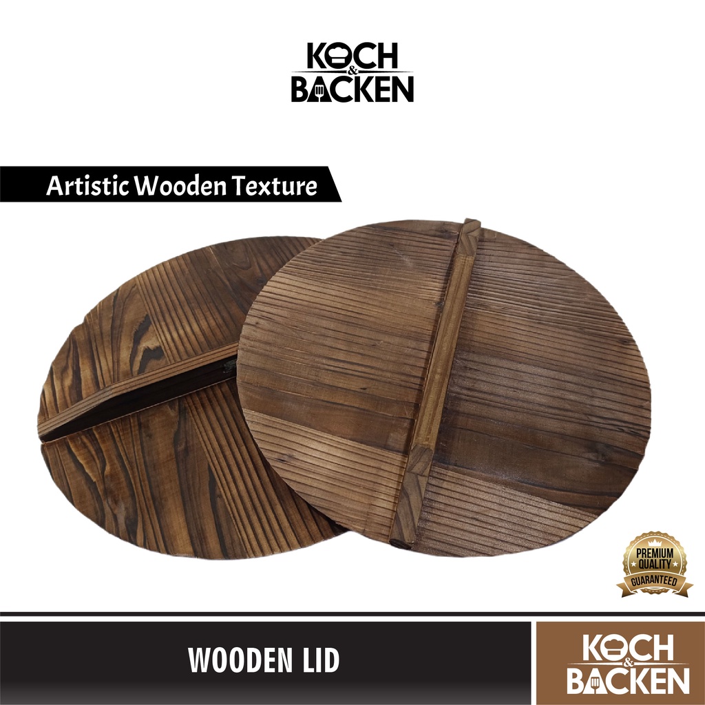 Jual KOCH&BACKEN Wooden Wok Pan Pot And Pan Lids - Tutup Wok/Wajan Kayu ...