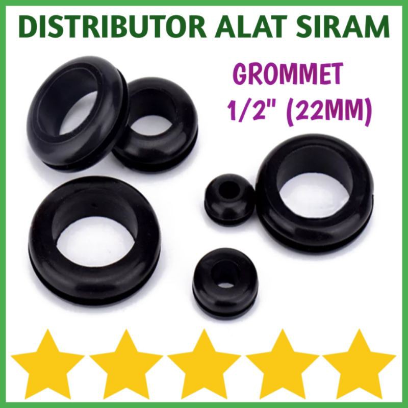 KARET GROMMET 1/2 INCH 22MM RUBBER SEAL GROMET 22 MM DUTCH BUCKET ...