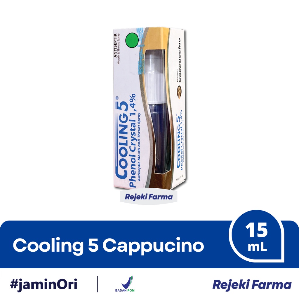 Jual Cooling 5 Cappucino Spray Phenol Crystal 1,4% 15 mL - Semprot ...