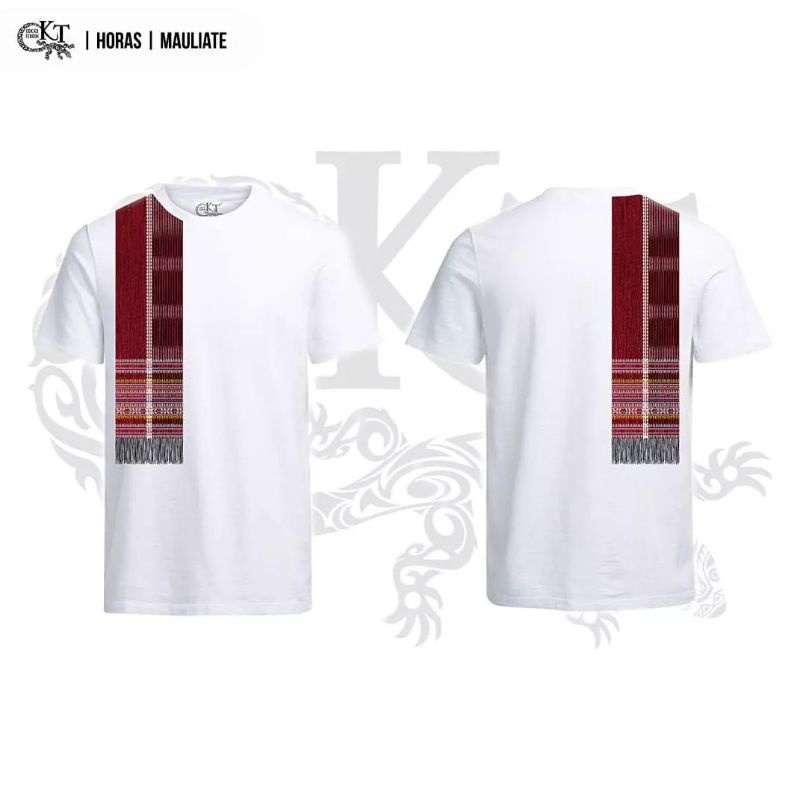 Jual KAOS BATAK CKT ULOS SELENDANG PUTIH | Shopee Indonesia