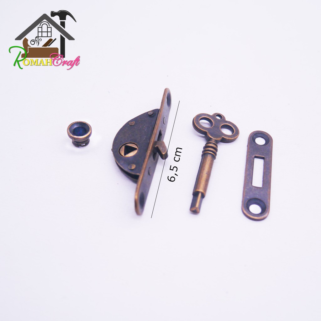 Jual Kunci Antik Kabinet 3,5 cm setengah lingkaran coak Antique Cabinet ...