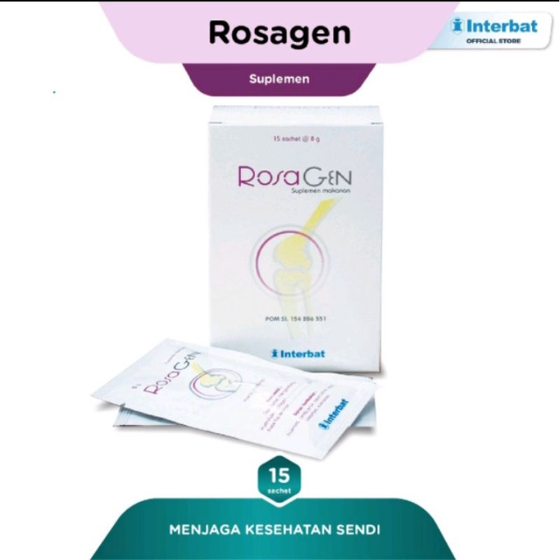 Jual Rosagen - suplemen kesehatan tulang dan sendi (1 box isi 15 sachet ...