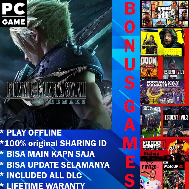 Jual FINAL FANTASY VII REMAKE FF 7 INTERGRADE PC GAME ORIGINAL + ALL ...