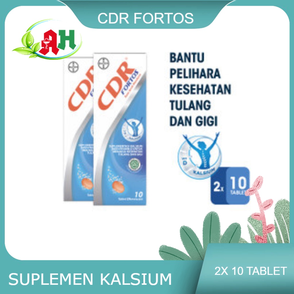 Jual CDR Fortos 10 tablet x 2 unit Suplemen Kalsium Tulang dan Gigi ...