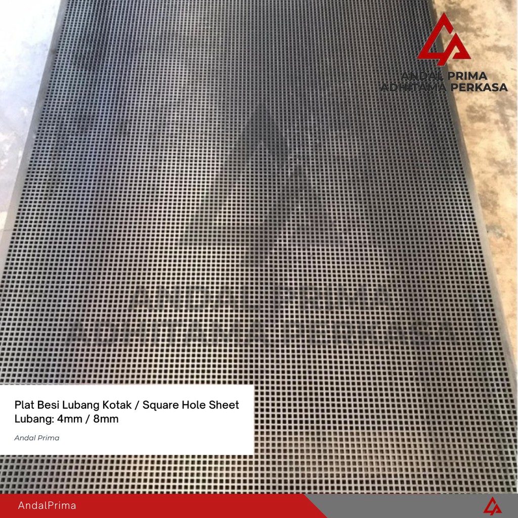 Jual Plat Lubang Kotak Besi 1.20 x 2.40 - Square Hole Sheet tebal ...