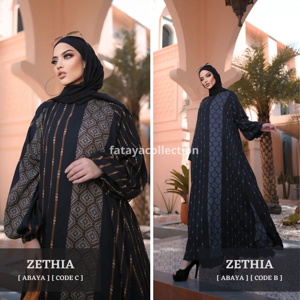 Jual Fataya Collection ZETHIA Abaya Murah Cantik Hitam Wanita - Bahan ...