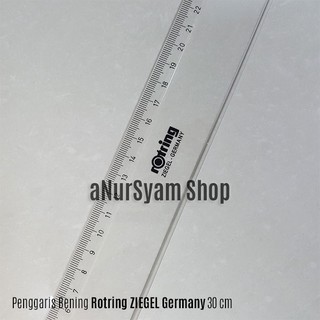 Jual Penggaris Bening Rotring Ziegel Germany 30cm | Shopee Indonesia