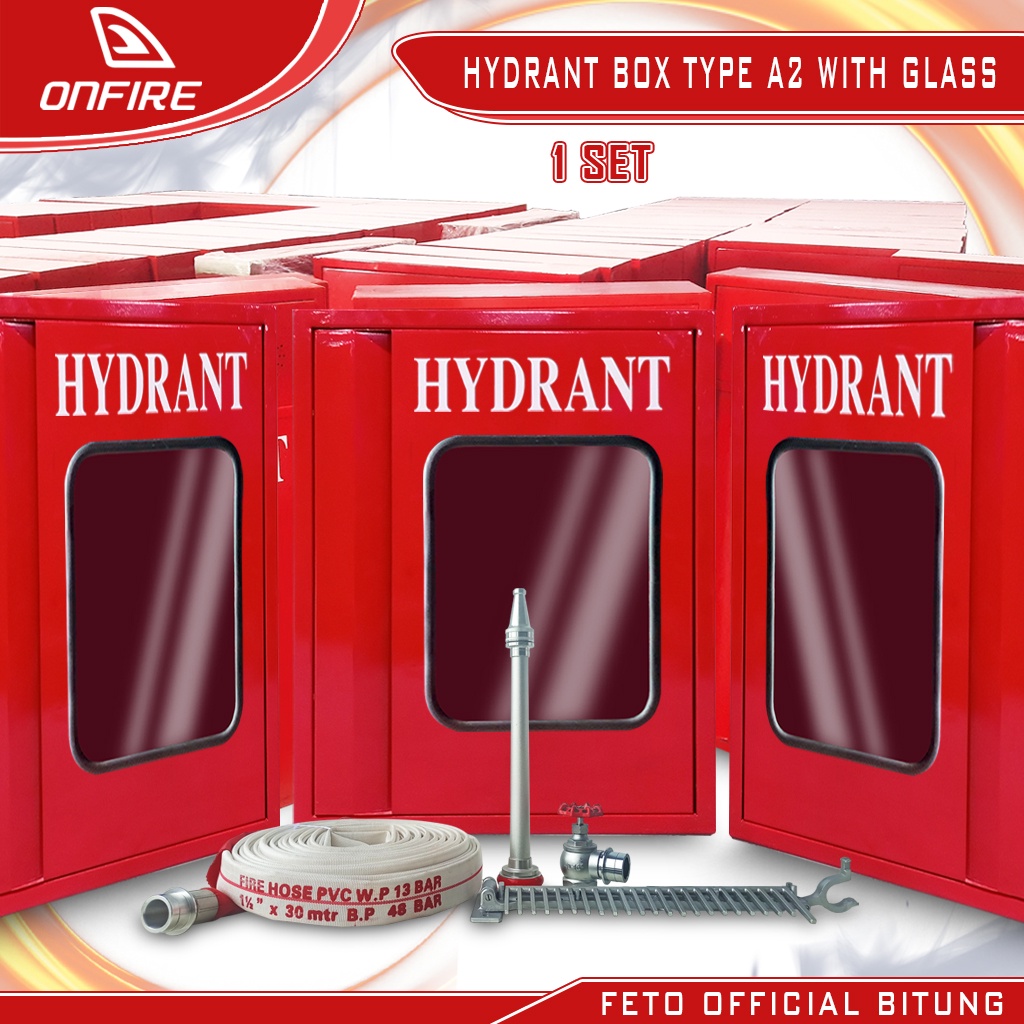 Jual BOX / HYDRANT BOX TYPE A2 1 SET DENGAN KACA MERK ONFIRE | Shopee ...