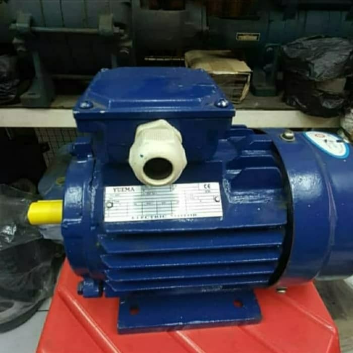 Jual dinamo/electro motor merk yuema 0.75kw/1hp/1500rpm/4 pole/3 phase/B3 | Shopee Indonesia