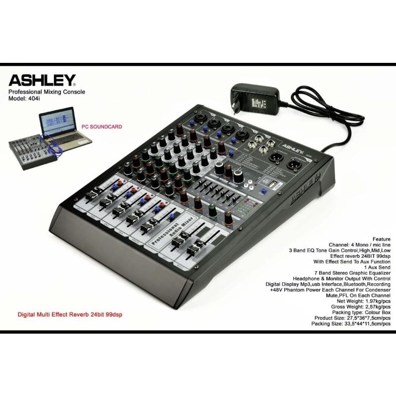 Jual MIXER AUDIO ASHLEY / Mixer Ashley Point 6 / Samson 6 / Batter 7 ...