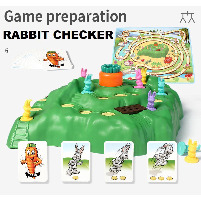 Jual MAINAN ANAK EDUKASI DIY RABBIT CHECKER ULAR TANGGA / SNAKE LADDER ...