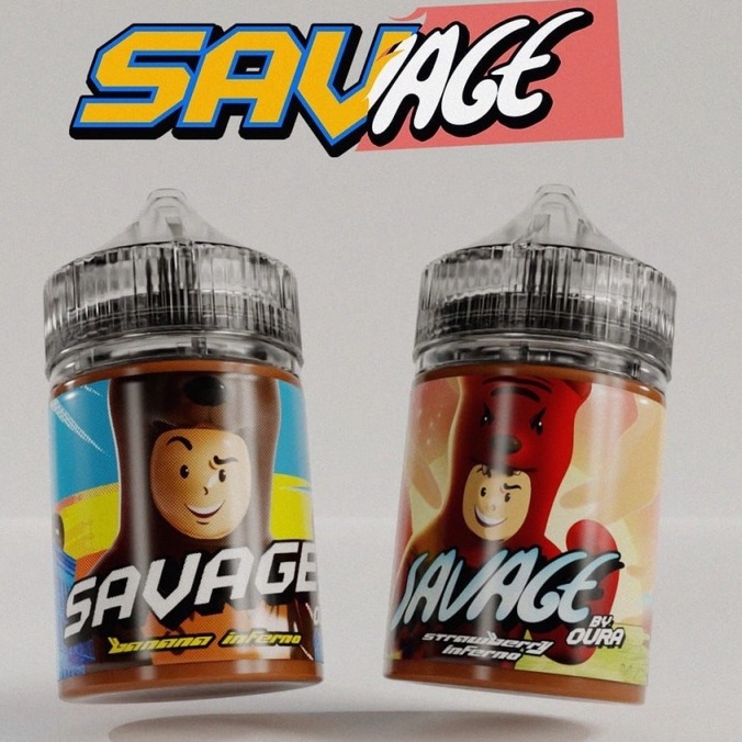 Jual SAVAGE V1 BANANA INFERNO 60ML BY OURA X RIOT WORLDWIDE E-LIQUID ...