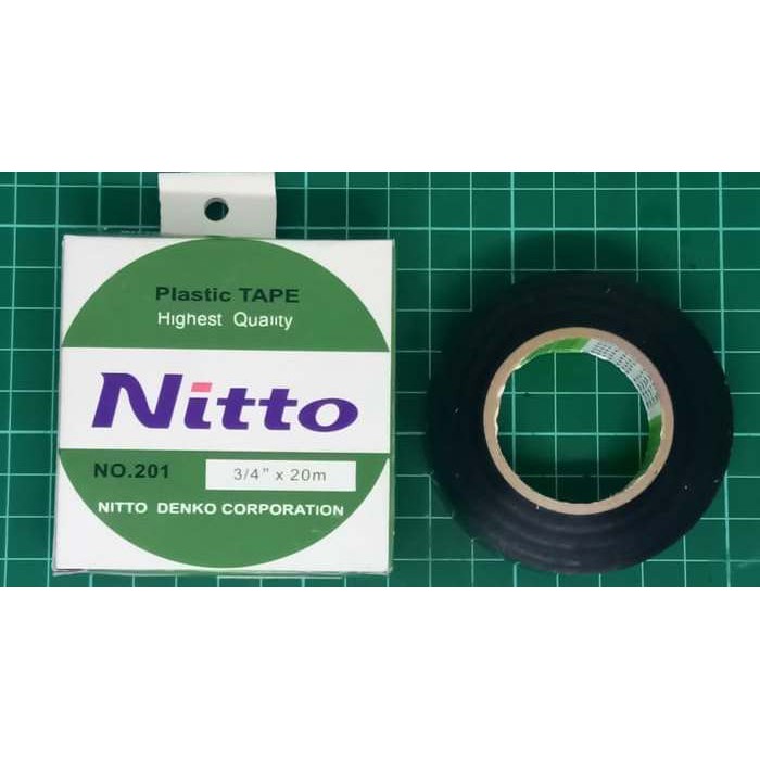 Jual Nitto Isolasi Kabel Listrik/ solasi Kabel Hitam Original PVC Tape ...